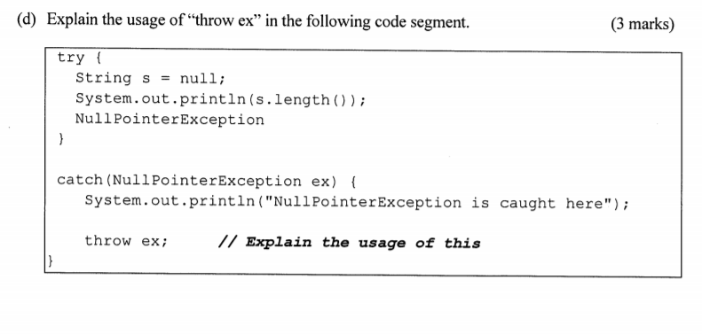 Solved Question A3 (a) When programming with Java, most | Chegg.com