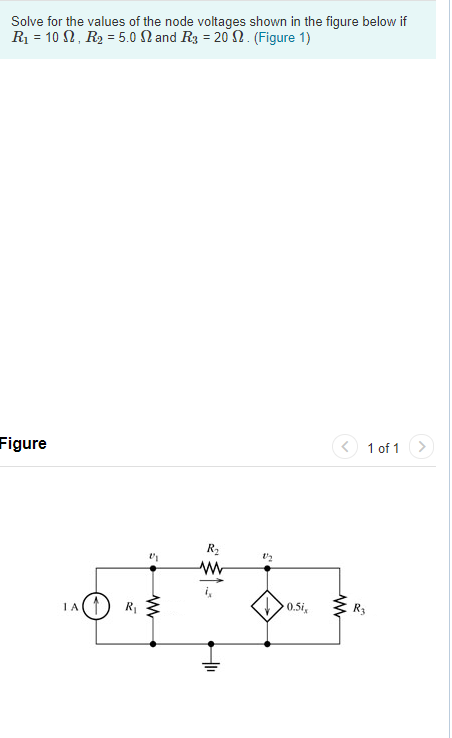 Solved 1. Determine the node voltage v1. 2. Determine the | Chegg.com
