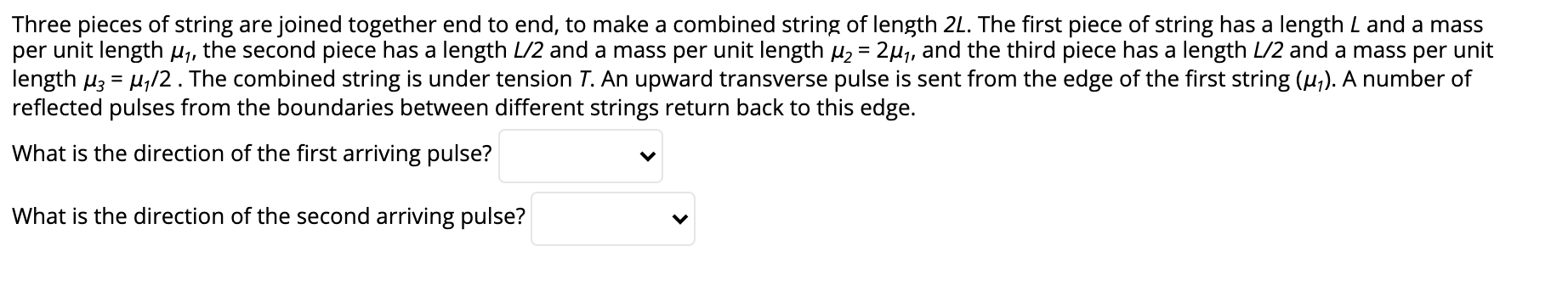 Solved Three pieces of string are joined together end to | Chegg.com