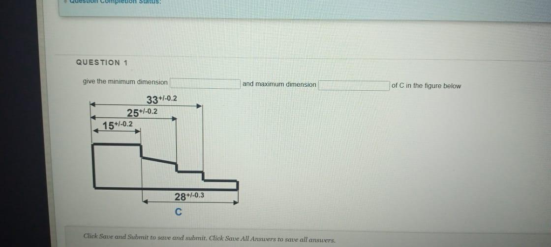 Solved give the minimum dimension and maximum dimension of C | Chegg.com