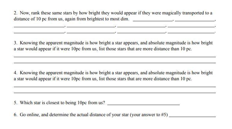 Solved Absolute Magnitude: Absolute magnitude values of | Chegg.com