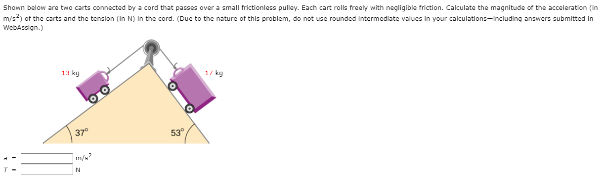 Solved Shown below are two carts connected by a cord that | Chegg.com