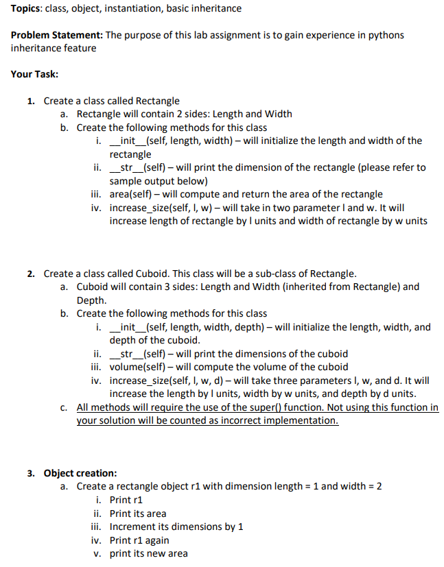 Solved Topics: class, object, instantiation, basic | Chegg.com