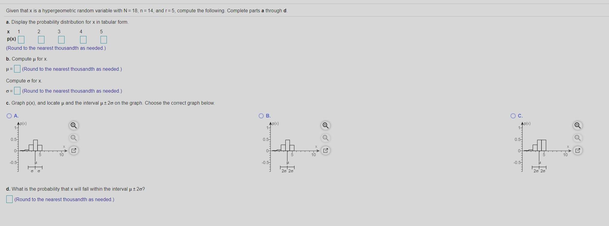 Solved Given That X Is A Hypergeometric Random Variable With 9758