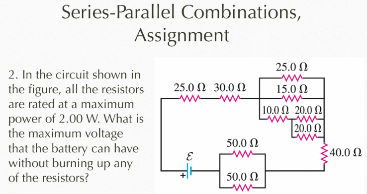 Solved Series-Parallel Combinations, Assignment 2. ﻿In the | Chegg.com