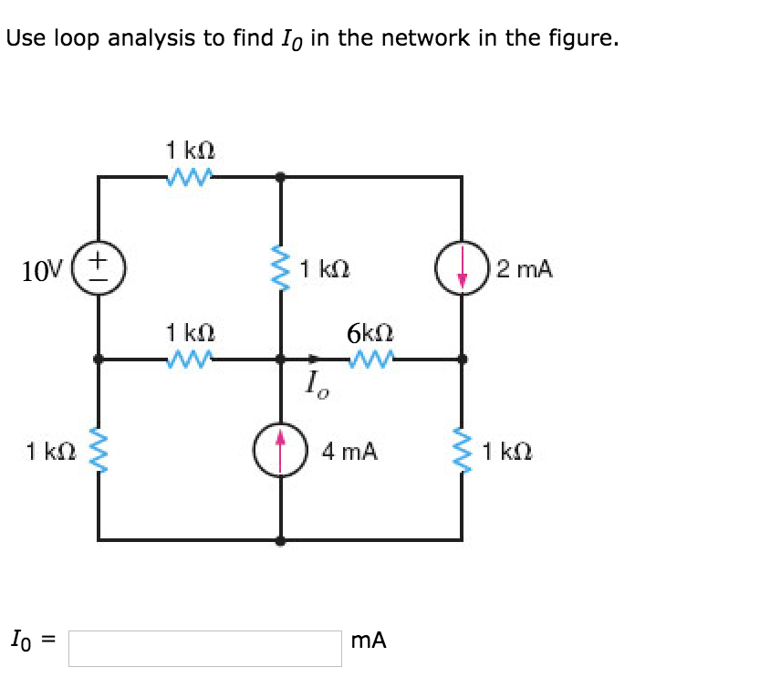 Solved Use loop analysis to find Io in the network in the | Chegg.com