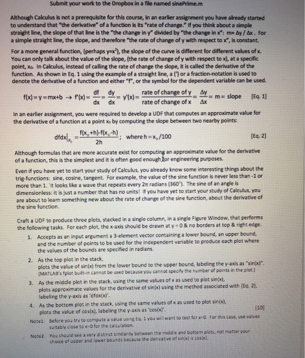 Solved Although Calculus is not a prerequisite for this | Chegg.com