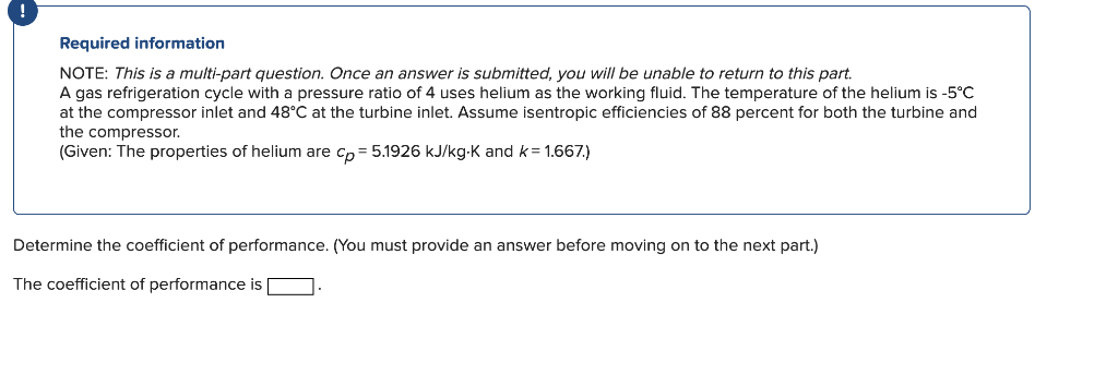 Solved Required information NOTE: This is a multi-part | Chegg.com