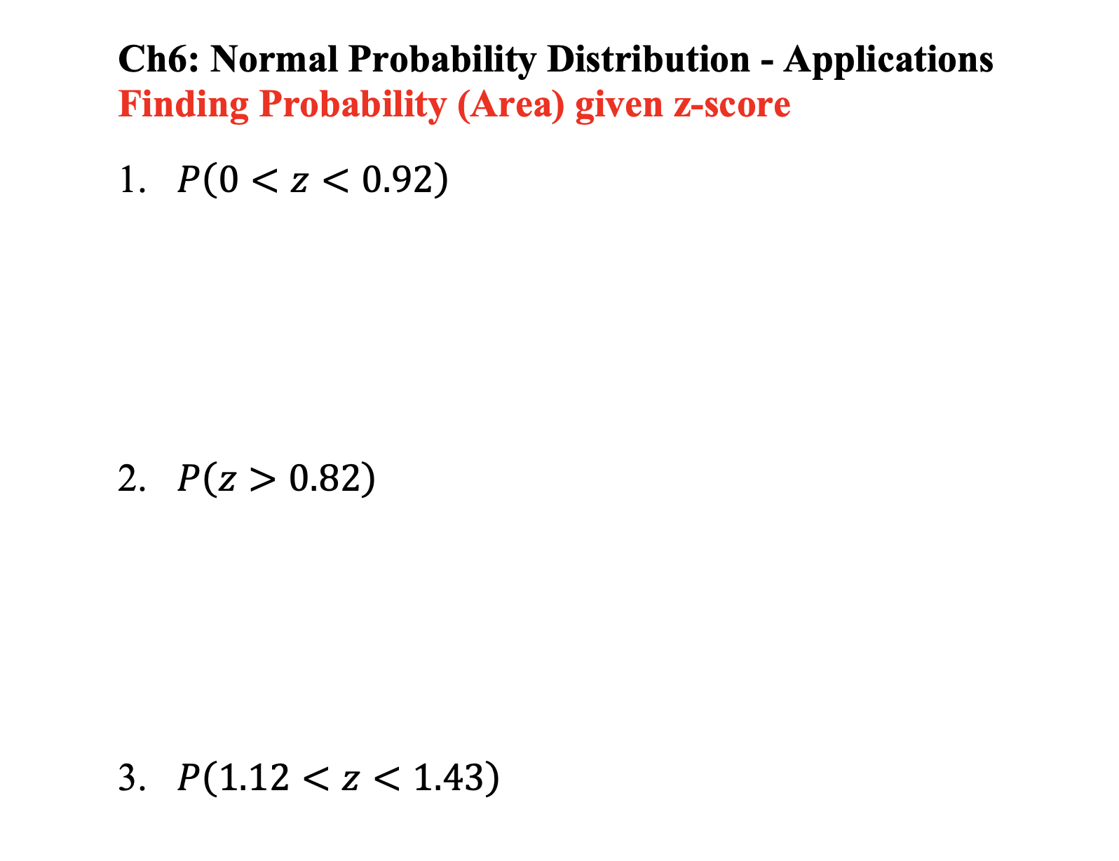 Solved Ch6: Normal Probability Distribution - Applications | Chegg.com
