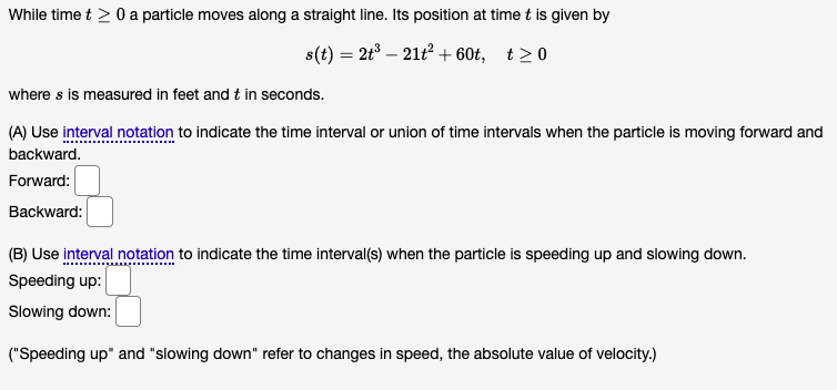 Solved While time to a particle moves along a straight line. | Chegg.com