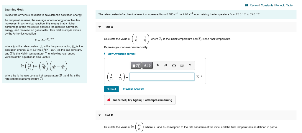 Solved Review Constants Periodic Table Learning Goal: To use | Chegg.com