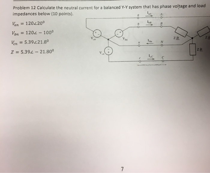 Solved Problem 12 Calculate the neutral current for a | Chegg.com