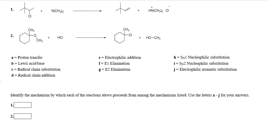 Solved 1. NCH3) Cl CH3 CH3 2. CI но +HO-CH CH3 a Proton | Chegg.com