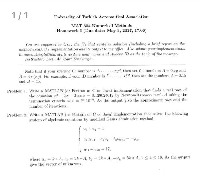 Solved University of Turkish Aeronautical Association MAT | Chegg.com
