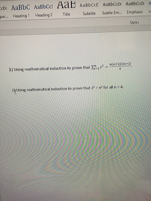 Solved Using mathematical induction to prove that sigma^n_i | Chegg.com