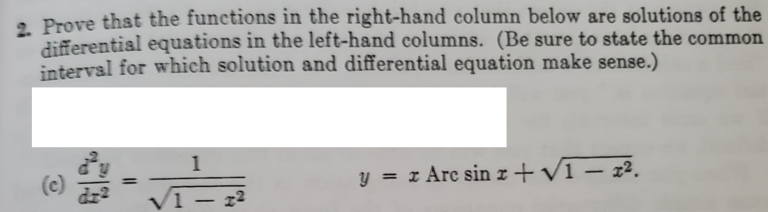 Solved • Prove that the functions in the right-hand column | Chegg.com