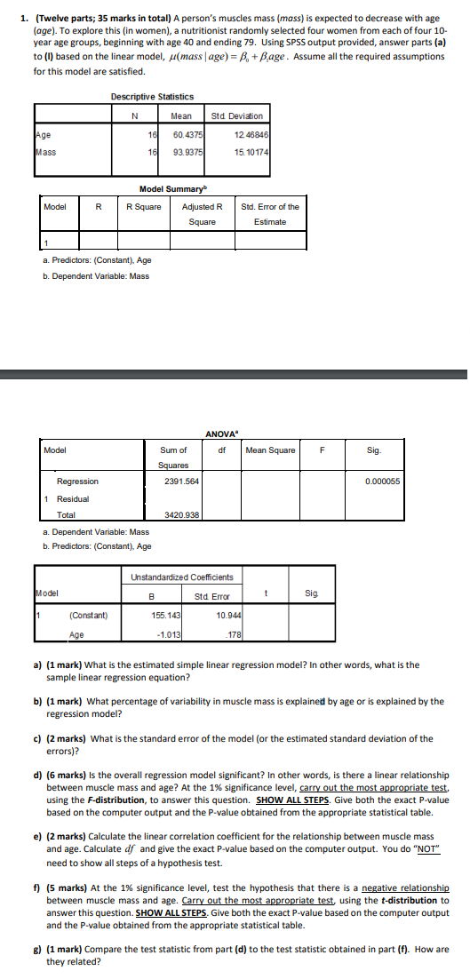 Solved 1. (Twelve parts; 35 marks in total) A person's | Chegg.com