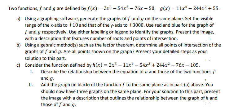 Solved Two functions, f and g are defined by | Chegg.com