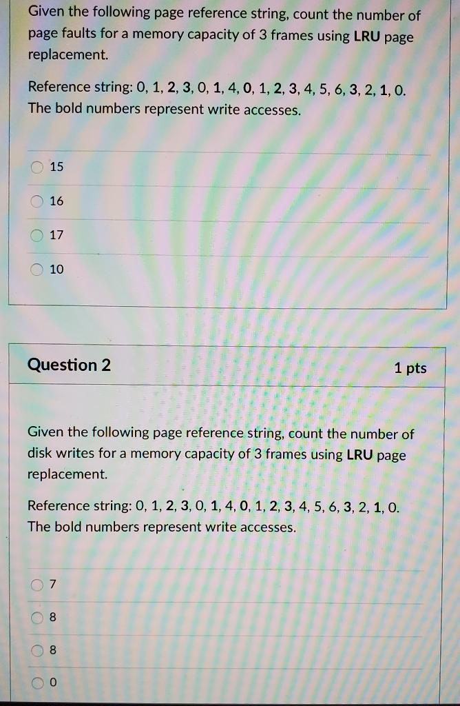 Solved Given the following page reference string, count the | Chegg.com