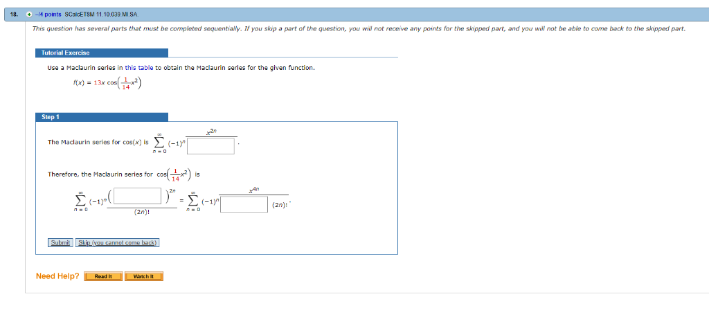 Solved xn, find the sum of the series (a) Starting with the | Chegg.com