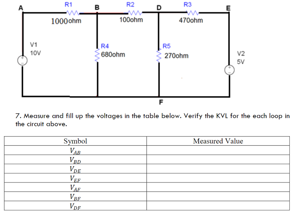 Solved R1 R2 R3 100ohm 470ohm 1000ohm V1 10V R4 680ohm R5 | Chegg.com