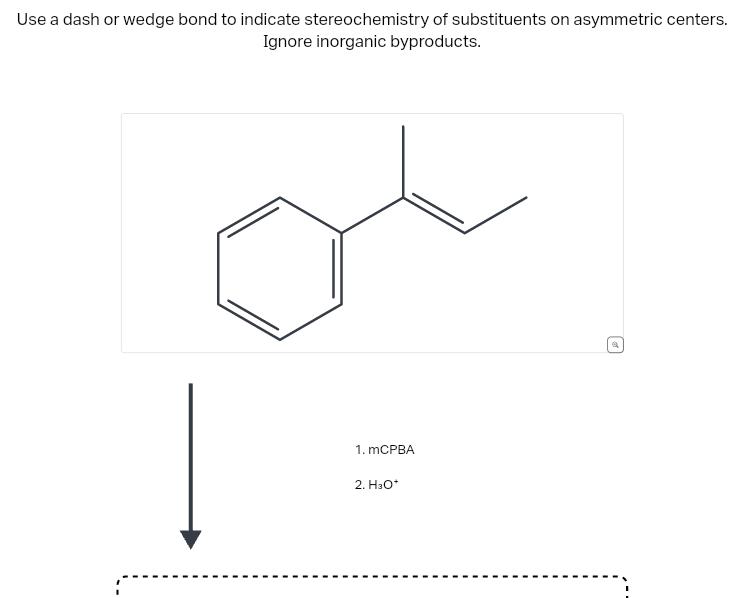 Solved Use a dash or wedge bond to indicate stereochemistry | Chegg.com