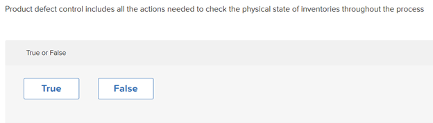 Solved Product defect control includes all the actions | Chegg.com