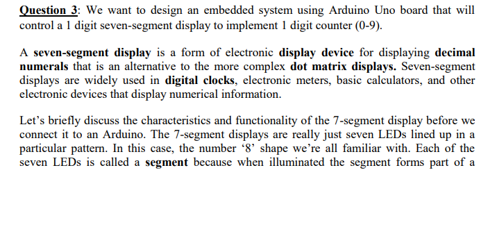 1. Write a sketch using Arduino IDE and include the | Chegg.com