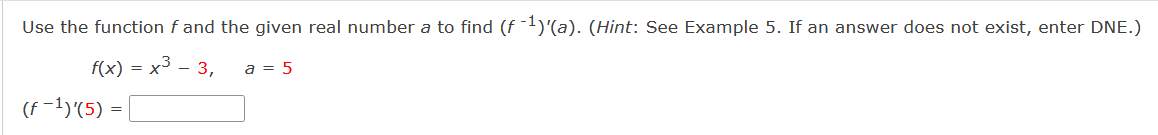 Solved Use the function f and the given real number a to | Chegg.com