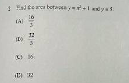 Solved Find the area between y=x2+1 ﻿and | Chegg.com