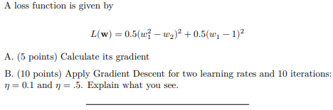 Solved A loss function is given by | Chegg.com
