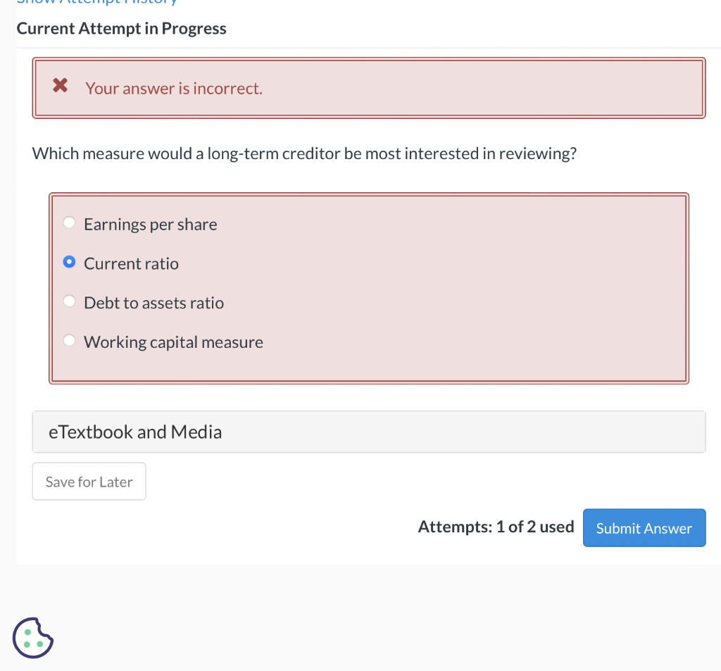 Solved Current Attempt in Progress \& Your answer is | Chegg.com
