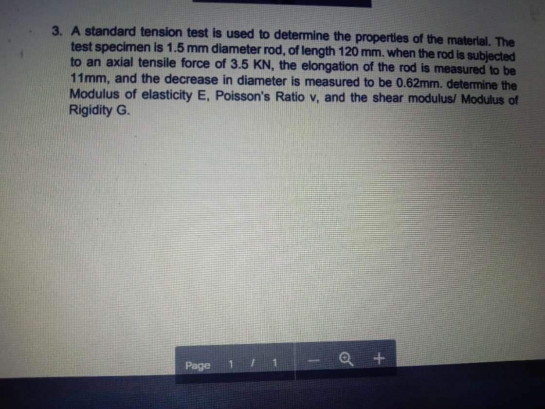 Solved 3. A standard tension test is used to determine the | Chegg.com