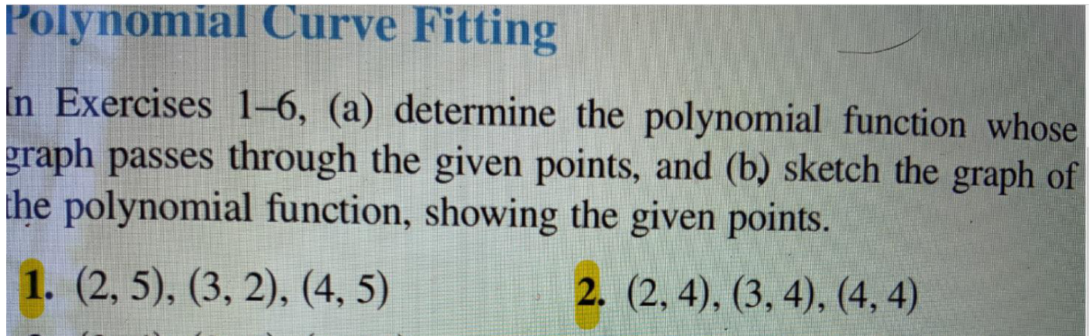 Solved in Exercises 1-6, (a) determine the polynomial | Chegg.com