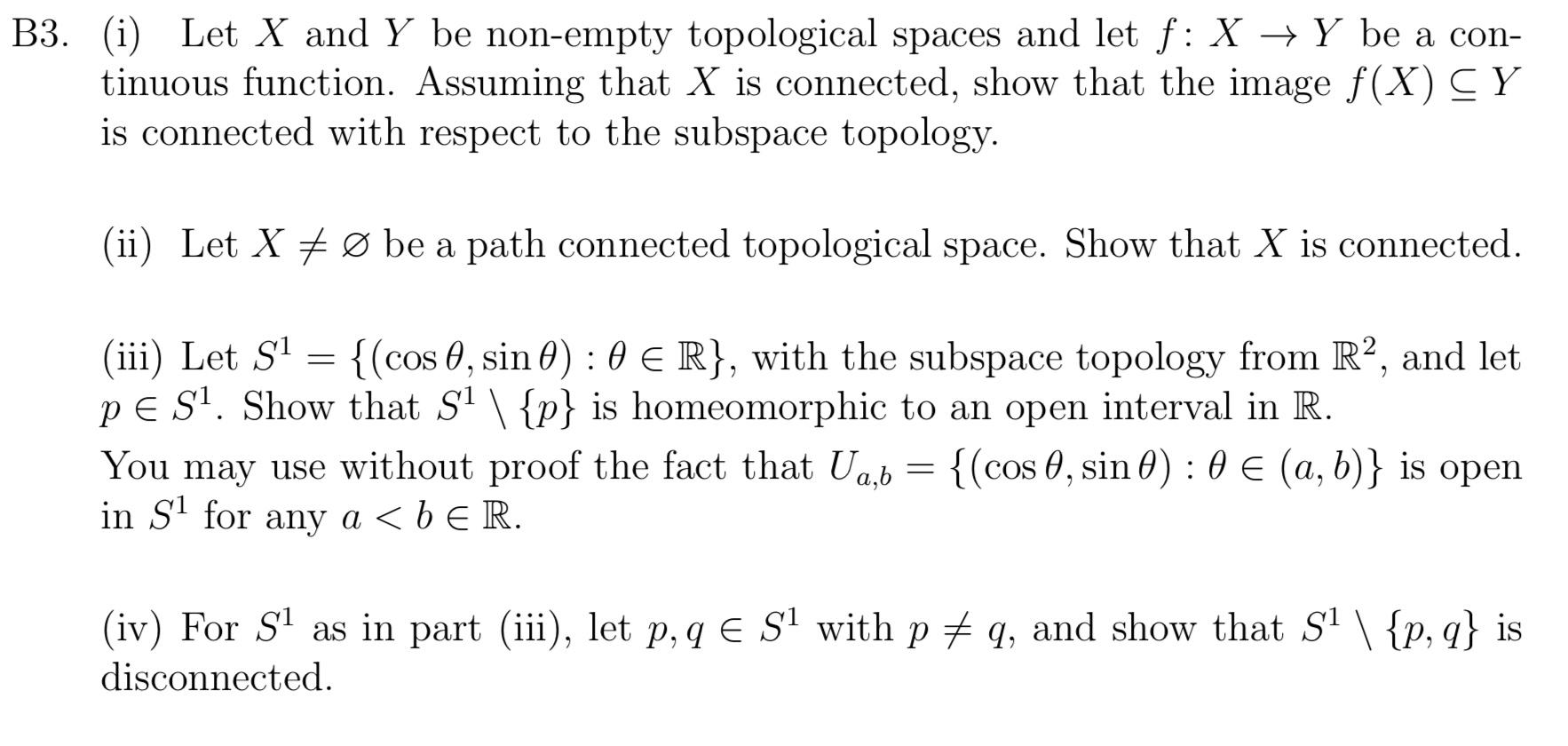 Solved B3. (i) Let X and Y be non-empty topological spaces | Chegg.com