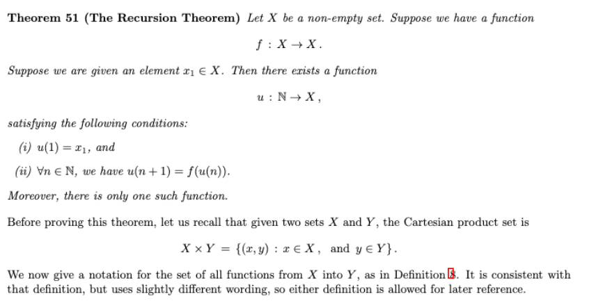 Solved Theorem 51 (The Recursion Theorem) Let X be a | Chegg.com