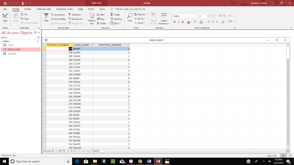 Provide the SQL to display each classroom and the | Chegg.com