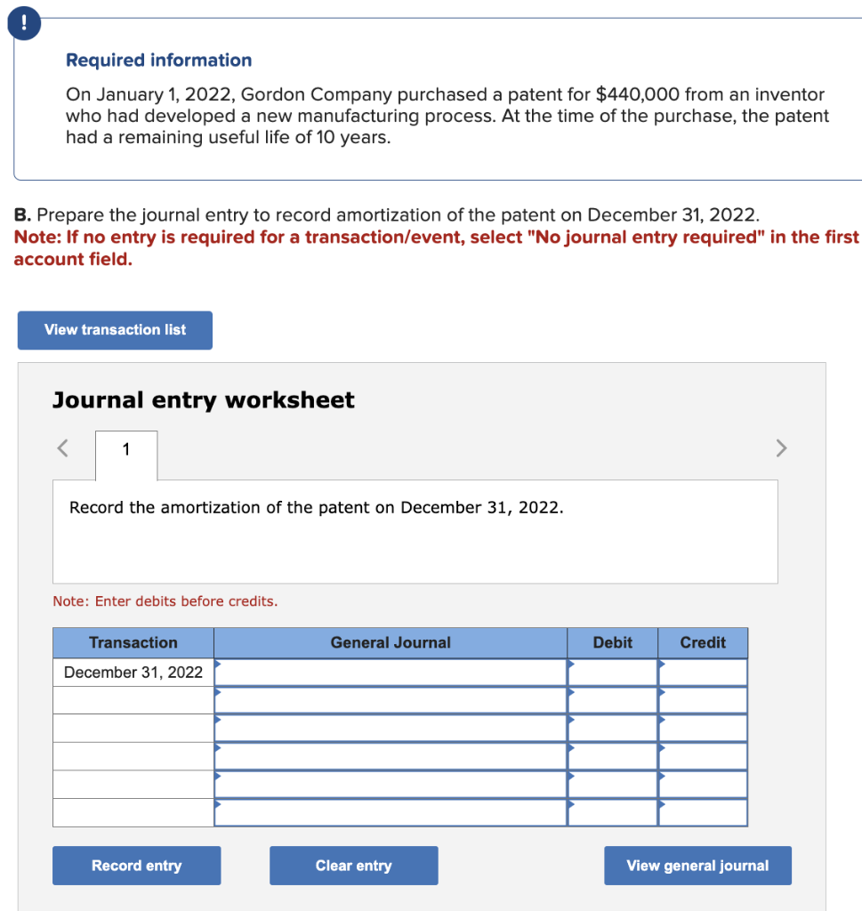 Solved Required information On January 1, 2022, Gordon | Chegg.com