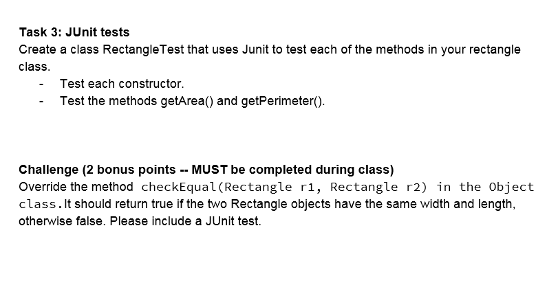 Solved Task 1 Create A Class Rectangle Create A Class 9035