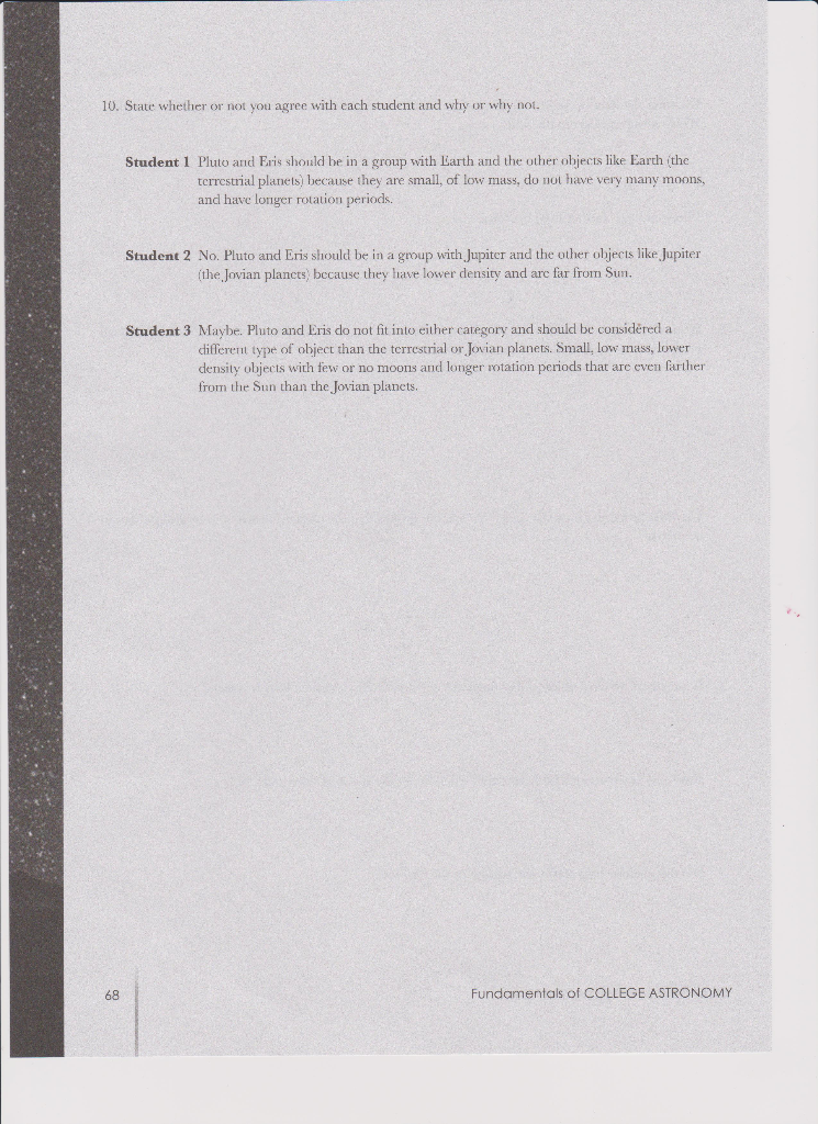 Solved TABLE 4.1 Solar system object data. Object Name | Chegg.com