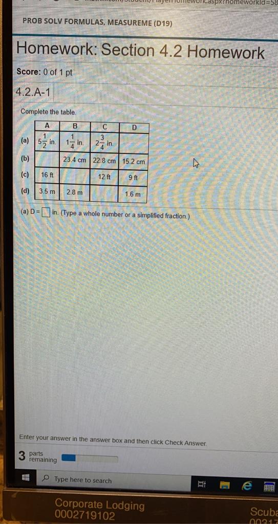 Solved aspx?nomeworkid=58 PROB SOLV FORMULAS, MEASUREME | Chegg.com