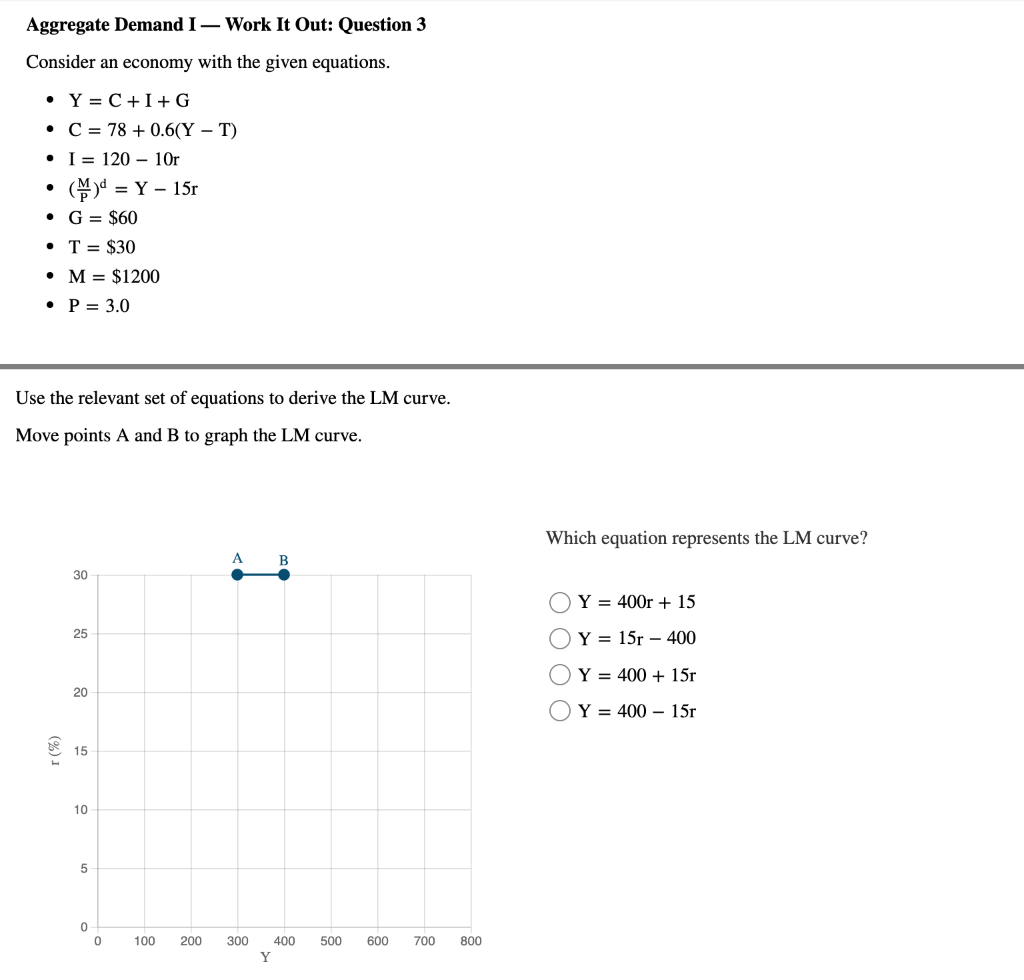 Solved Aggregate Demand I – Work It Out: Question 3 Consider | Chegg.com