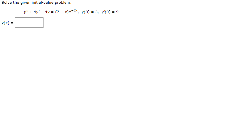 Solved Solve The Given Initial Value 9504