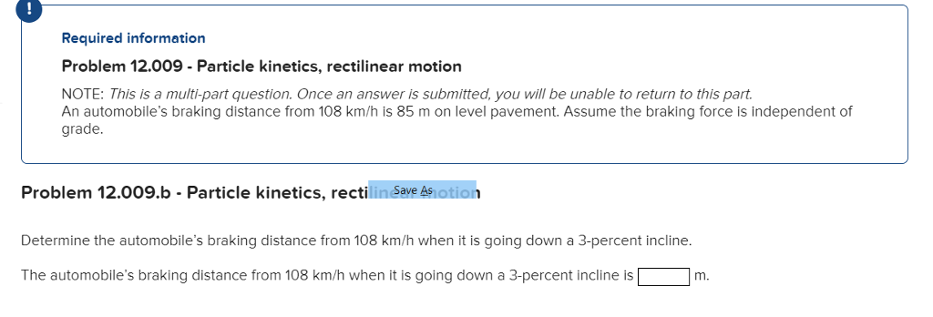 Solved Required information Problem 12.009- Particle | Chegg.com