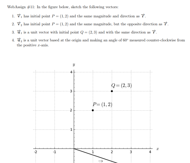 Solved WebAssign #11: In the figure below, sketch the | Chegg.com