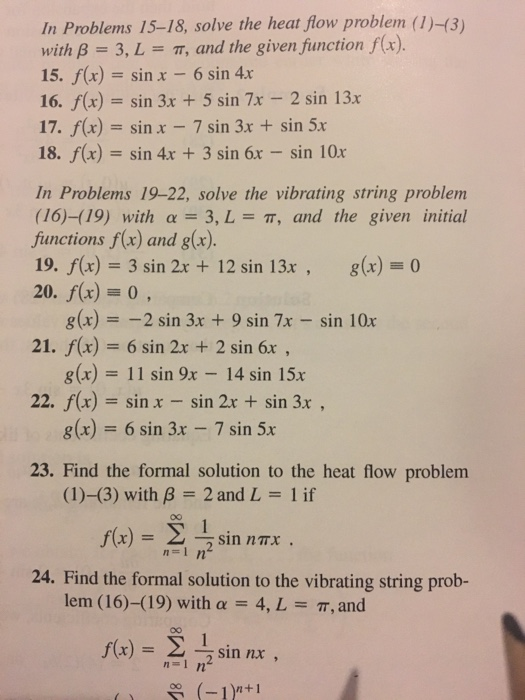 Solved In Problems 15 18 Solve The Heat Flow Problem Chegg