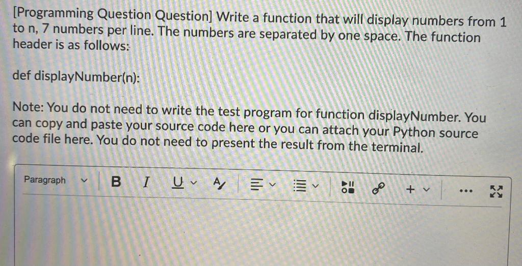 Solved [Programming Question Question] Write a function that | Chegg.com