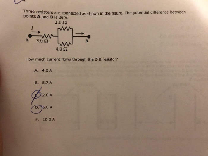Solved Three resistors are connected as shown in the figure. | Chegg.com