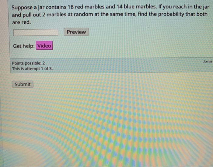 Solved Suppose a jar contains 18 red marbles and 14 blue | Chegg.com Solved Suppose a jar contains 18 red marbles and 14 blue | Chegg.com