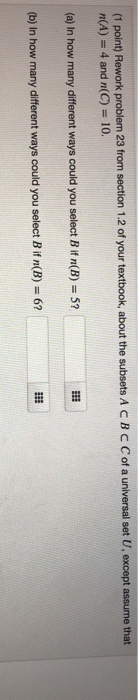 Solved (1 point) Rework problem 14 from the Chapter 1 review | Chegg.com